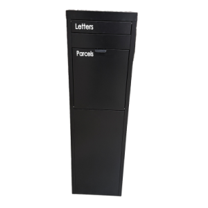 Black Mini Parcel Piller Letter Box in Clyde North | Auzzie Turf